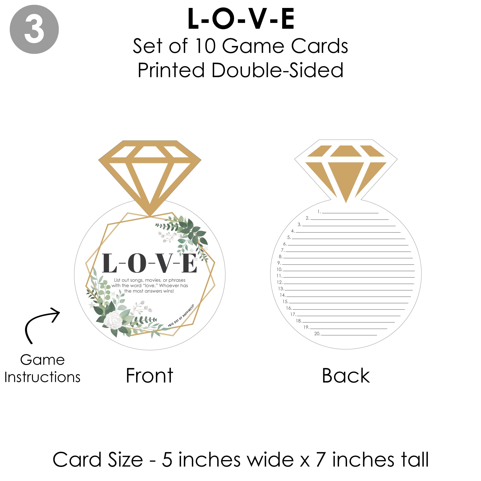 Big Dot of Happiness Boho Botanical Bride - 4 Greenery Bridal Shower Games - 10 Cards Each - Gamerific Bundle