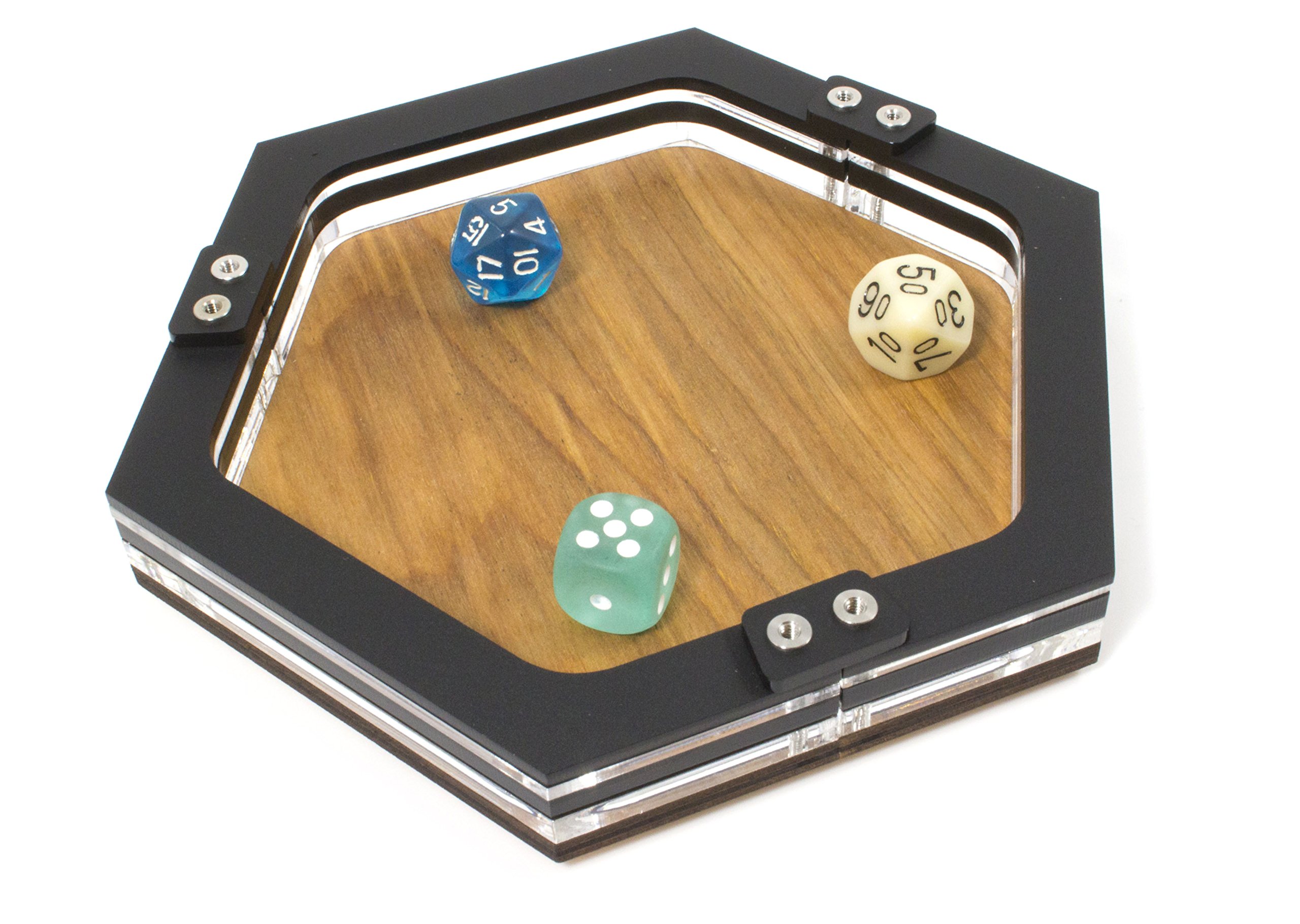C4Labs Mini Personal Size Hexagon Gaming Dice Tray-7"x5.5"