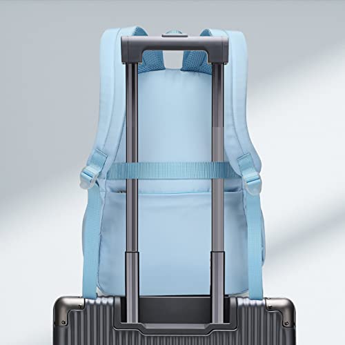 Caran·Y Kids Backpack Girls and Boys Classic School Backpack Light Weight Two Size Multi-pocket Aqua-Blue Suitable for ages 6+ and above(Aqua Blue)