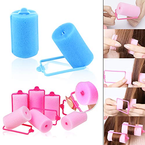Agreatca 40 Pieces Sponge Curlers for Hair Styling, Foam Sponge Hair Rollers, Flexible Hair Styling Curlers(3 Sizes)