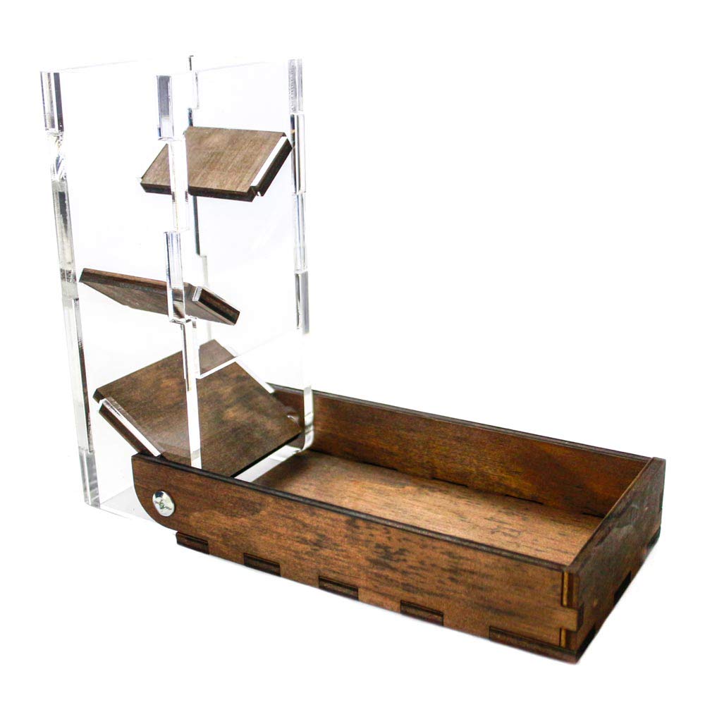 C4Labs Travel Portable Draw Bridge Dice Tower β Walnut