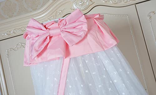JOYLIFE Baby Net Baby Toddler Bed Crib Dome Canopy Netting (Pink)