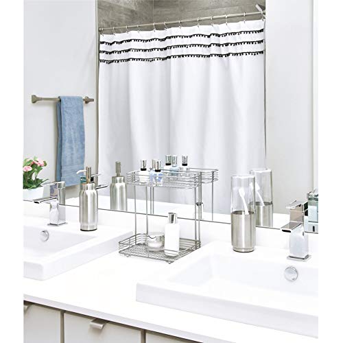 iDesign Austin Metal Covered Holder Stand, Holds Regular and Electric Toothbrushes in Master, Guest, Kid's, College Dorm Bathroom, Brushed