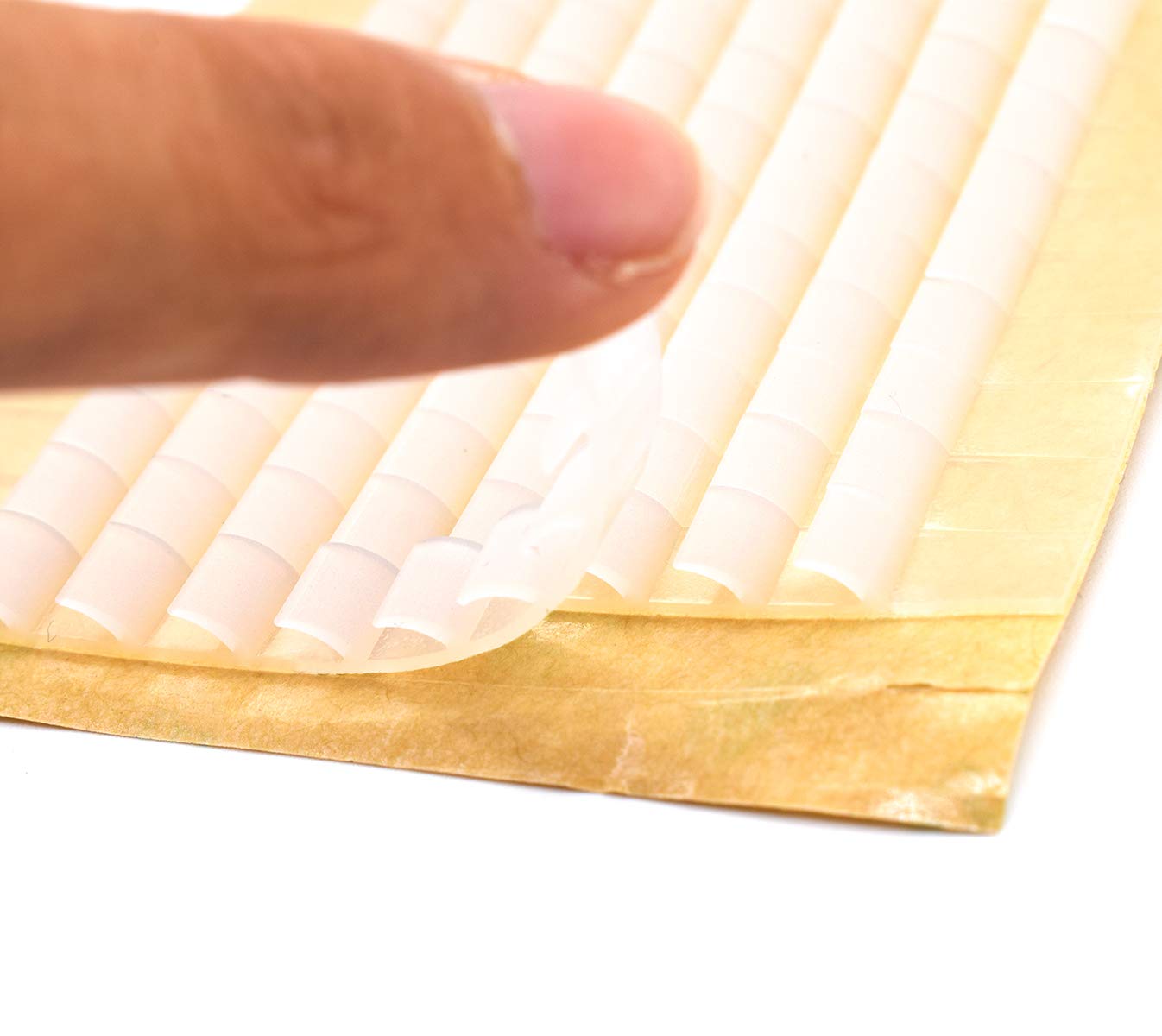 AUEAR, 100 Pack Clear Non-Slip Rubber Hanger Grips Hanger Strips Adhesive Clothes Hanger Grips (2.76" x 0.24")