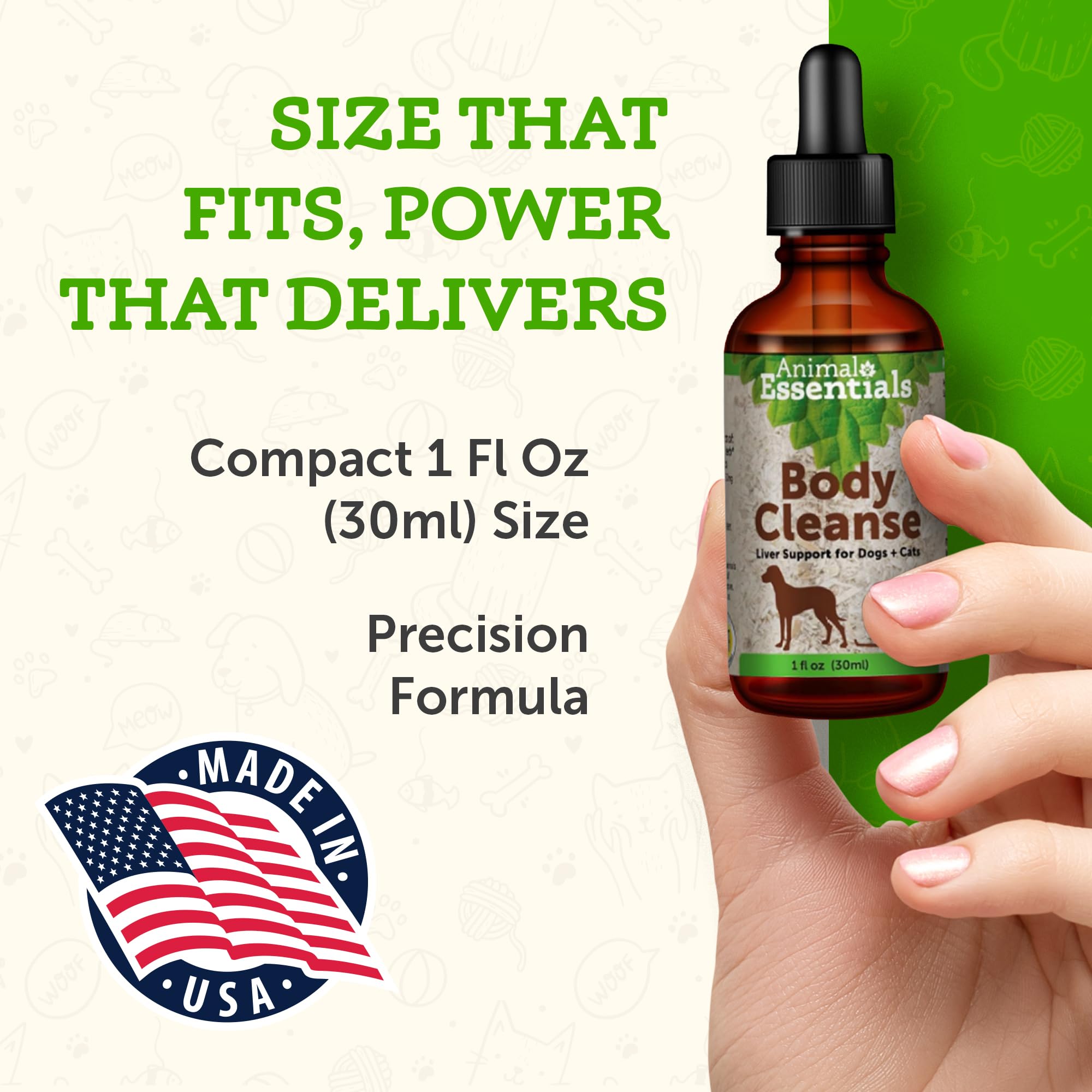 Animal Essentials Body Cleanse - Liver Support for Dogs & Cats, Liver Juice Liquid Drops, Healthy Waste Elimination, Organic Herbs Tincture - 1 Fl Oz