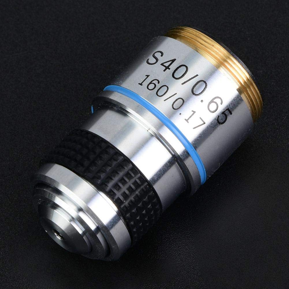 Microscope Lens,40X 185 Biological Microscope Achromatic Objectives Lens 160/0.17 5×5×5cm Eliminate Unwanted Reflections
