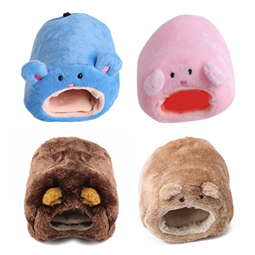 Julyshop Blue Plush Hammock Bed House Toys for Ferret Rat Hamster Squirrel Parrot Hanging