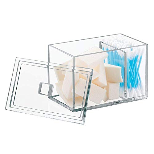 iDesign Clarity Wall Mount Nail Polish Storage Rack with 3 Shelves for Bathroom, Vanity, Closet, Bedroom, Set of 1, Canister