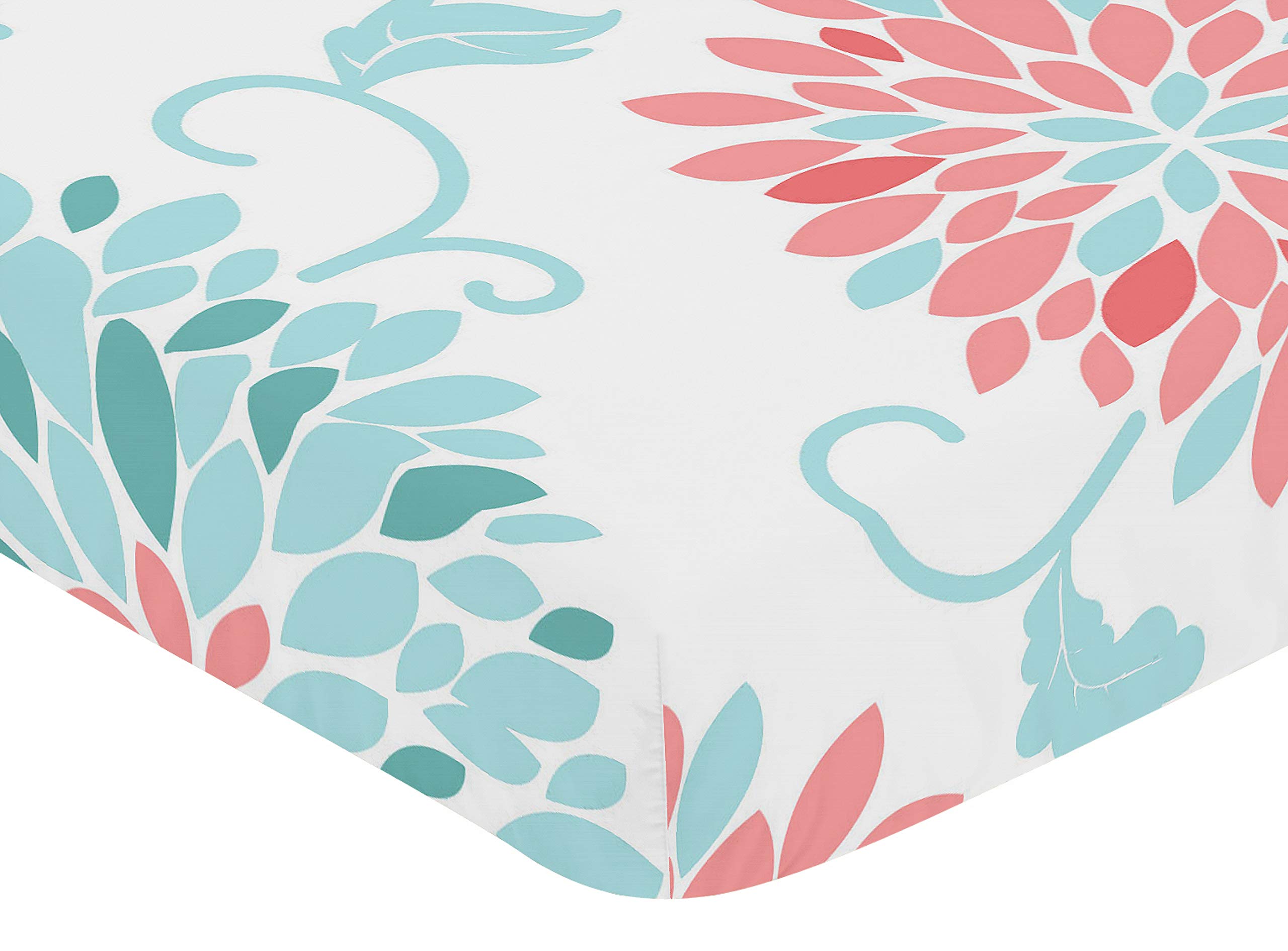 Fitted Crib Sheet for Modern Emma Baby/Toddler Bedding Set Collection - Floral Print