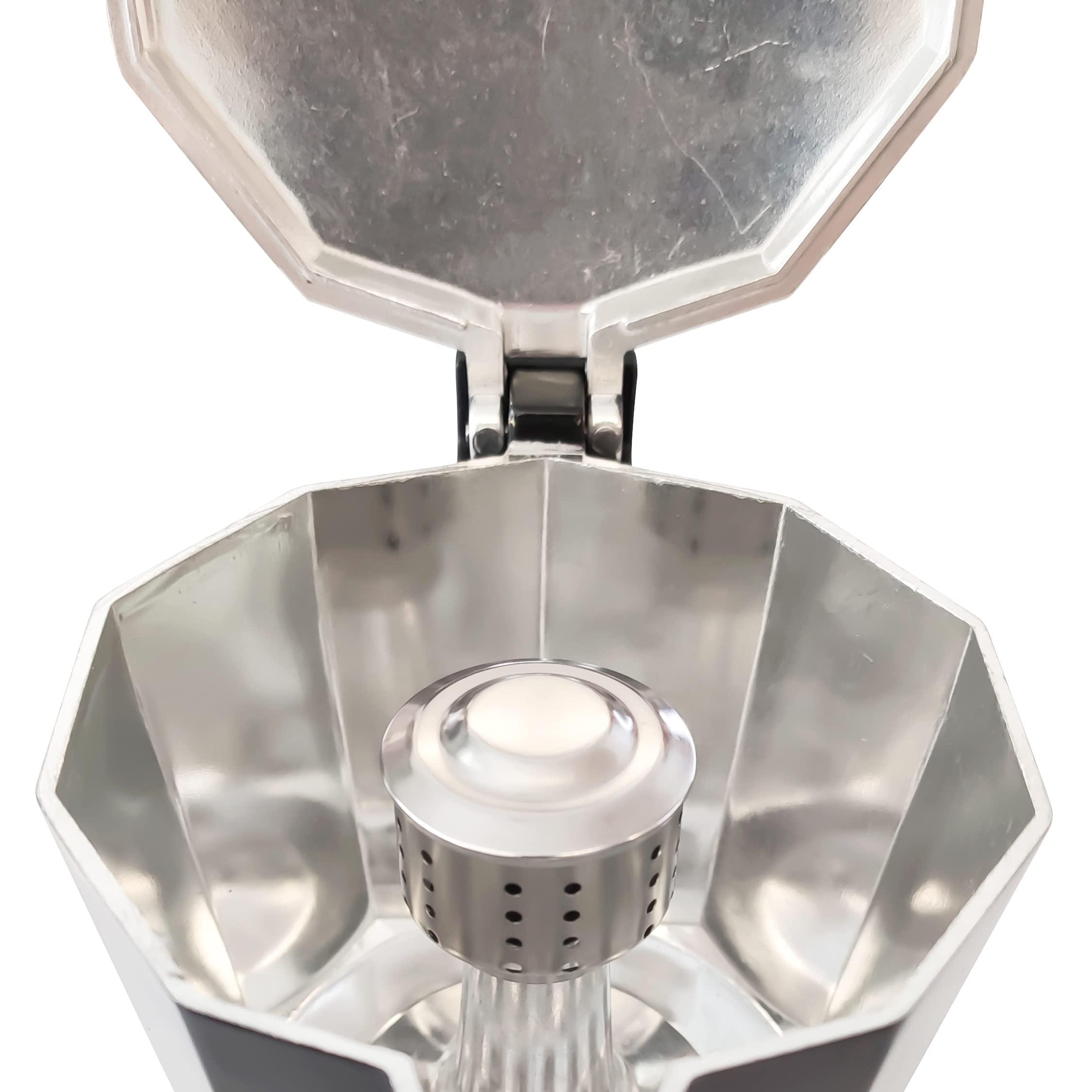 ADBZEN Moka Pot Stovetop Espresso Coffee Maker Accessories Anti-Splash Valve Stainless Steel