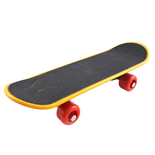 Shuohu Durable Mini Skateboard Parrot Bird Cage Toy Chew Training Ornaments Xmas Gifts for Pets Yellow
