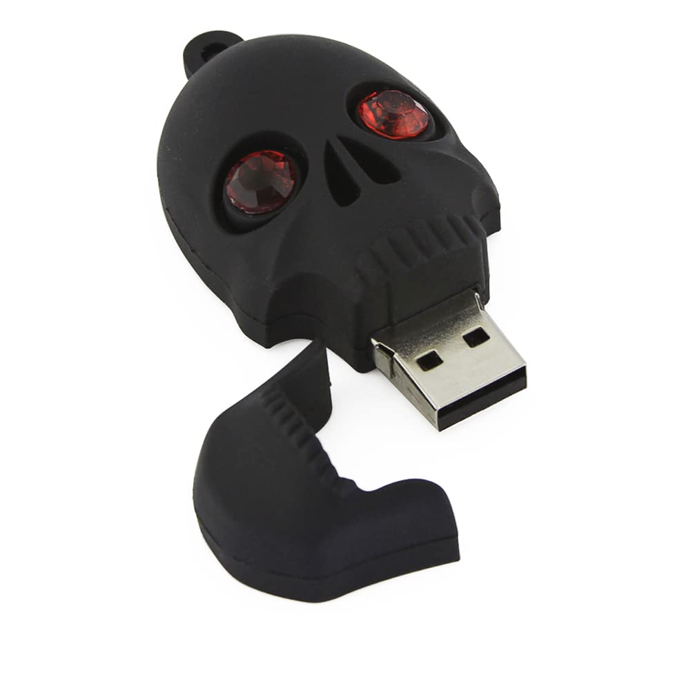 64GB USB 2.0 Flash Drive,Skull Heads Shape Portable USB Memory Stick,Super Large Storage Space, with Storage and Backup, ,Cute Micro USB Storage Memory Stick