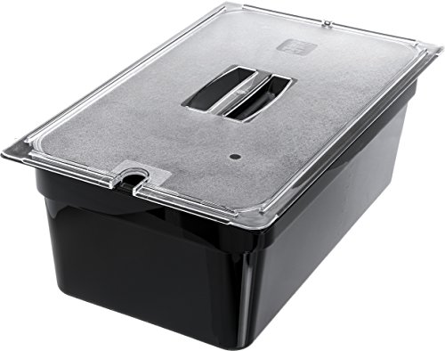 Carlisle FoodService Products 10211U07 StorPlus Full Size Polycarbonate Universal Handled Notched Food Pan Lid, Clear