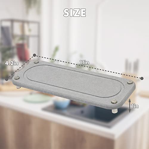 Adatos Fast Drying Stone Sink Tray,Sink Caddy Kitchen Sink Organizer,Kitchen Sink Caddy Organizer,Kitchen Sink Caddy,Sink Caddy Sponge Holder,Instant Dry Sink Organizer (1PCS)