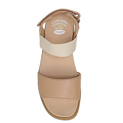 Dr. Scholl's Shoes Women's Island Life Strappy Flat Sandal,Tawny Birch Smooth,7.5