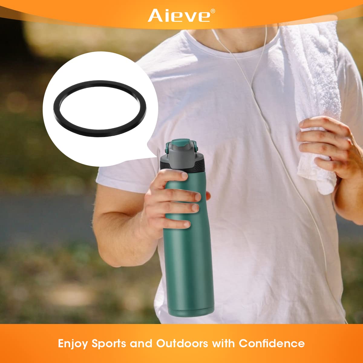 Aieve Replacement Seal, Lid Gasket Replacement Compatible with Contigo Autoseal Chill Water Bottles 24oz & 32oz(4 Pack)