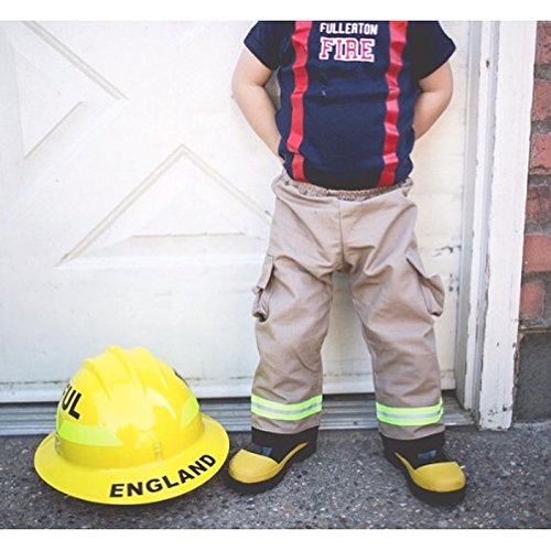 Fully Involved Stitching Firefighter Tan/Yellow Baby Turnout Pants (18 Months)