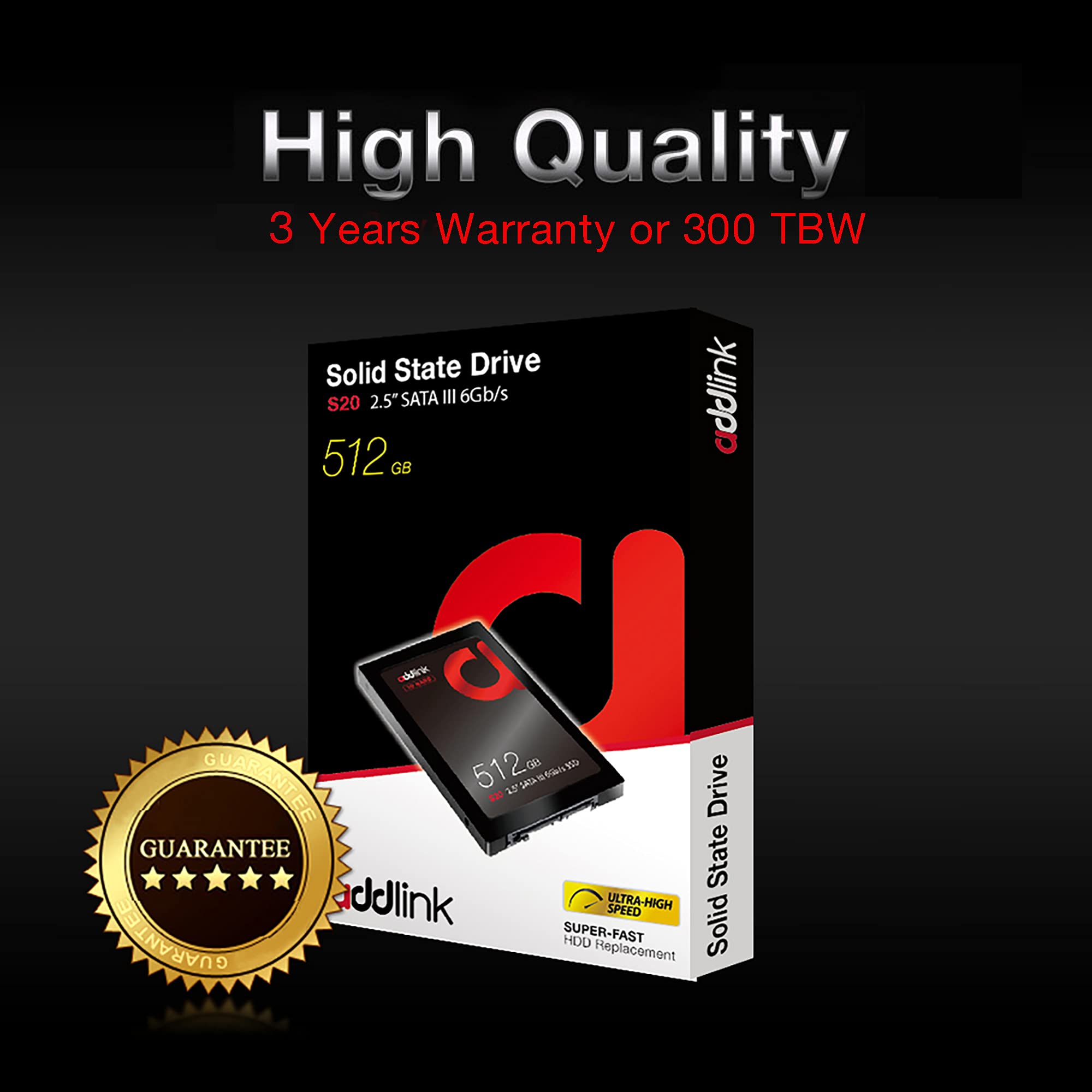 Addlink M.2 SSD 1TB N50 up to 2500MB/s PCIe Gen 3x4 NVMe 3D TLC NAND Read 2,500 MB/s Write 2,100MB/s M.2 2280 Internal Solid State Drive