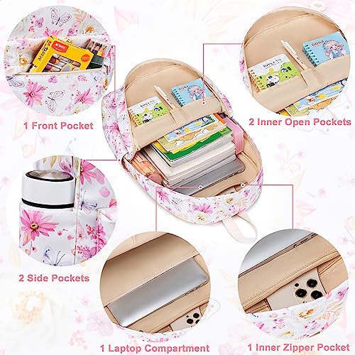 CAMTOP School Backpack for Girls Boys Teens Bookbag Set Tie Dye Kids Backpack 3 In 1,School Bags with Lunch Box Pencil Case