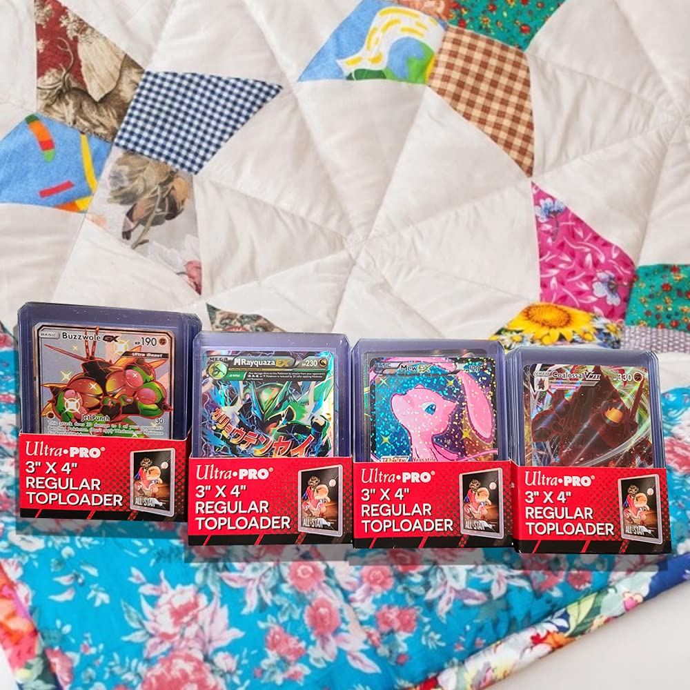 Card Sleeves, 3 x 4 Inch Toploader Card Protector Trading Card Topload Holder Card Protector Holder for Superstar Pokemon, Sports, MTG, Yugioh Card (100PCS)