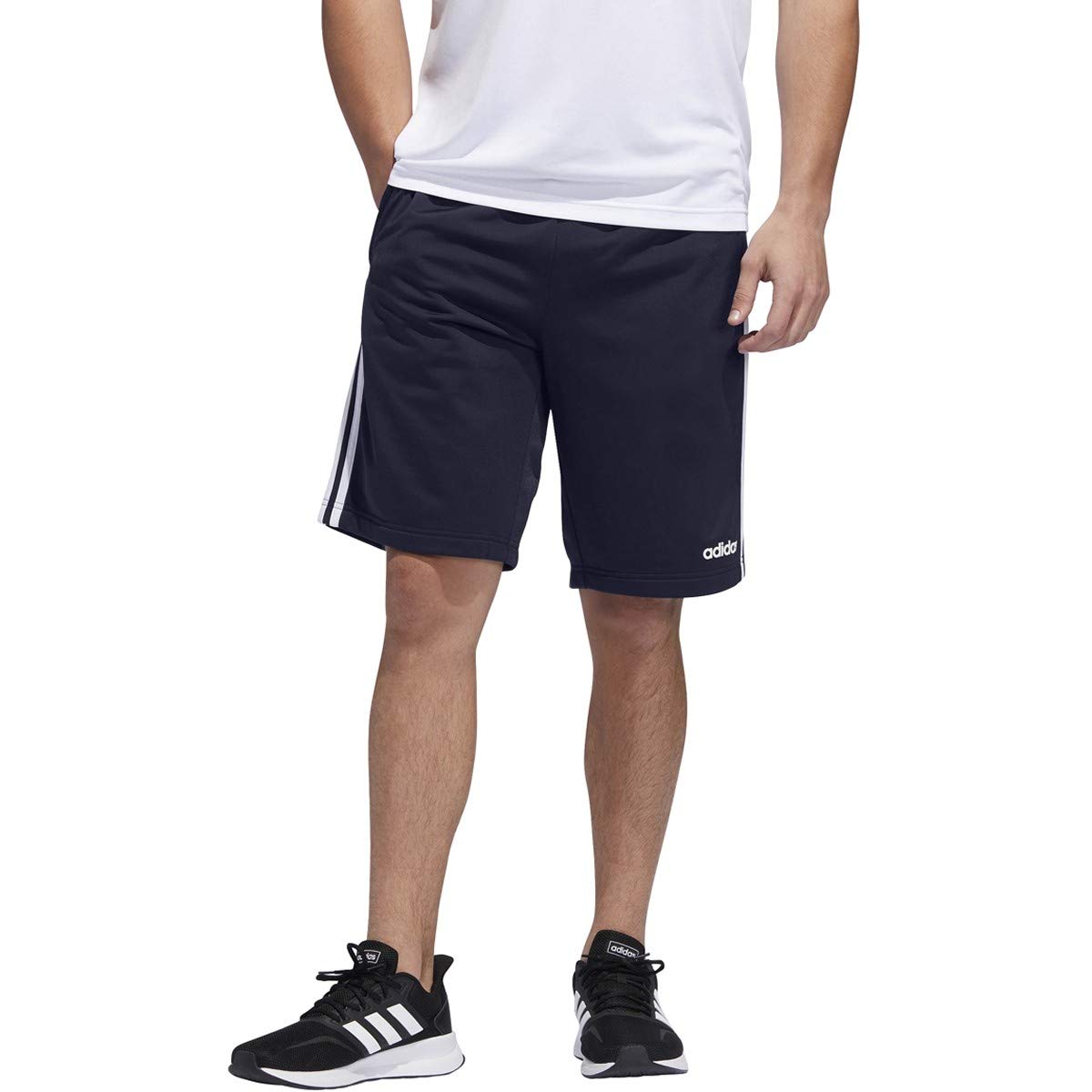 adidas Essentials 3-stripes Tricot Short, Legend Ink/White, Large