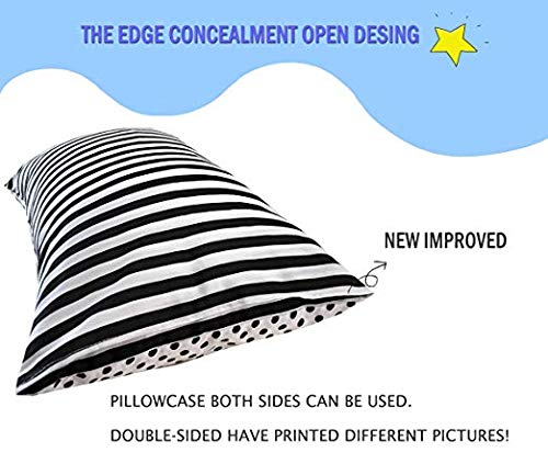 fuman 100% Cotton Toddler Pillowcases,2 Pack Soft and Breathable Travel Pillow Cases, 13"x 18",14"x 19"for Kids Bedding Great Shower Gift