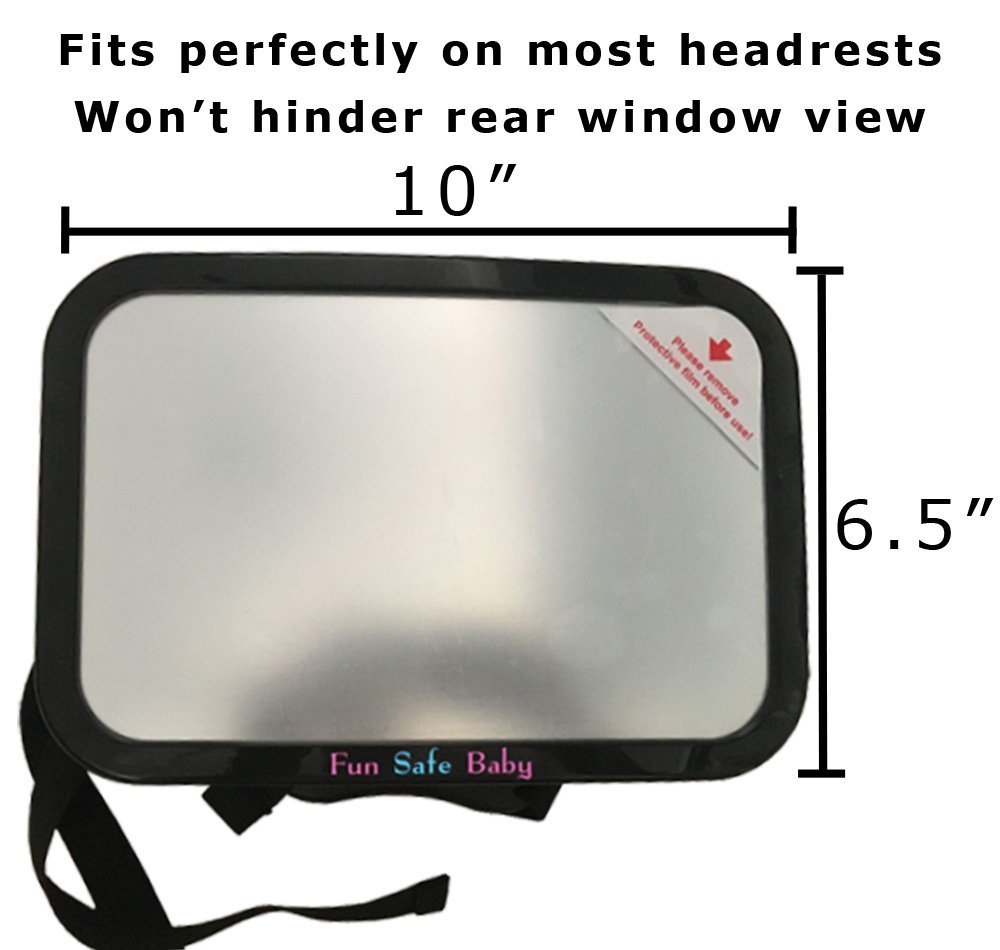 Fun Safe Baby Safety and Comfort Pack, Backseat Mirror for Rear Facing Car Seat and 2 Sunshades