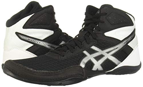 ASICS Men's Matflex 6 Wrestling Shoes, 13, Black/Silver