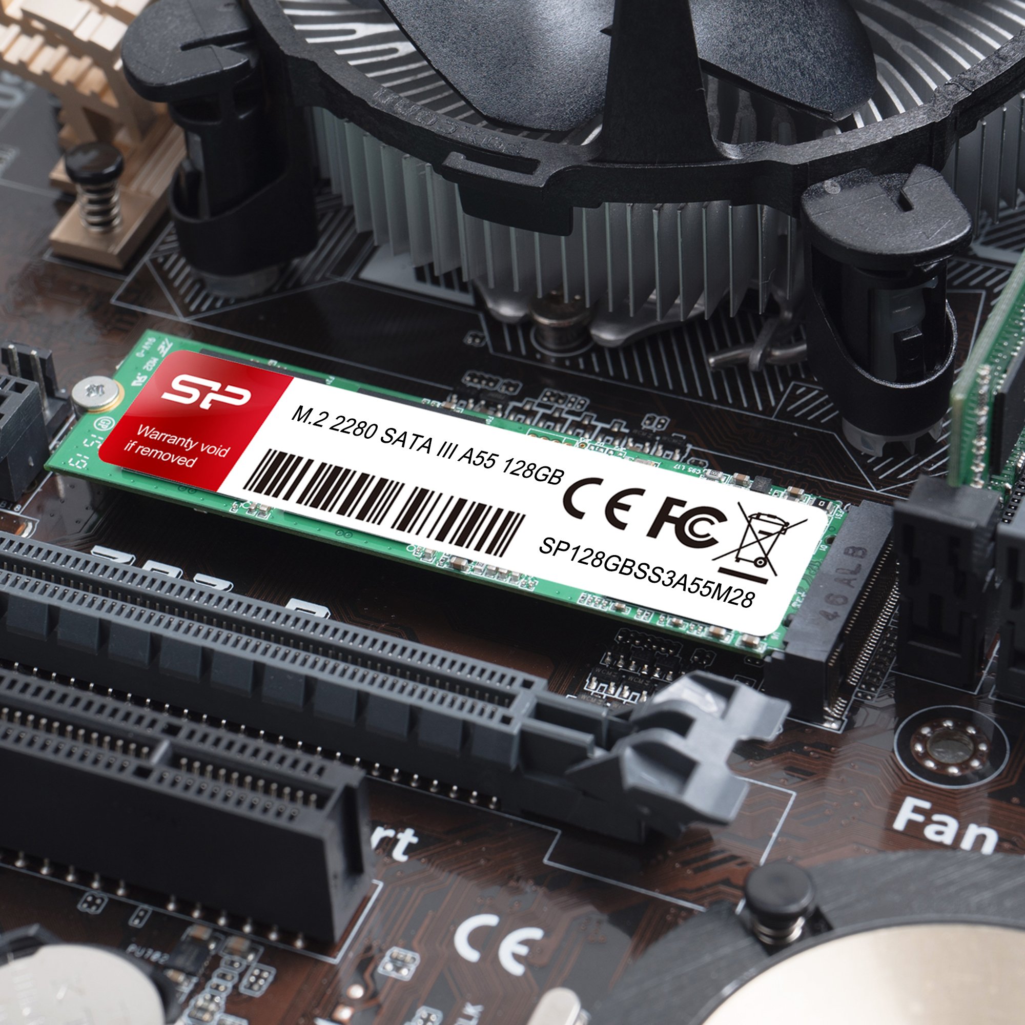 Silicon Power 128GB A55 M.2 SSD (SLC Cache For Speed Boost) SATA III Internal Solid State Drive 2280 (SP128GBSS3A55M28)