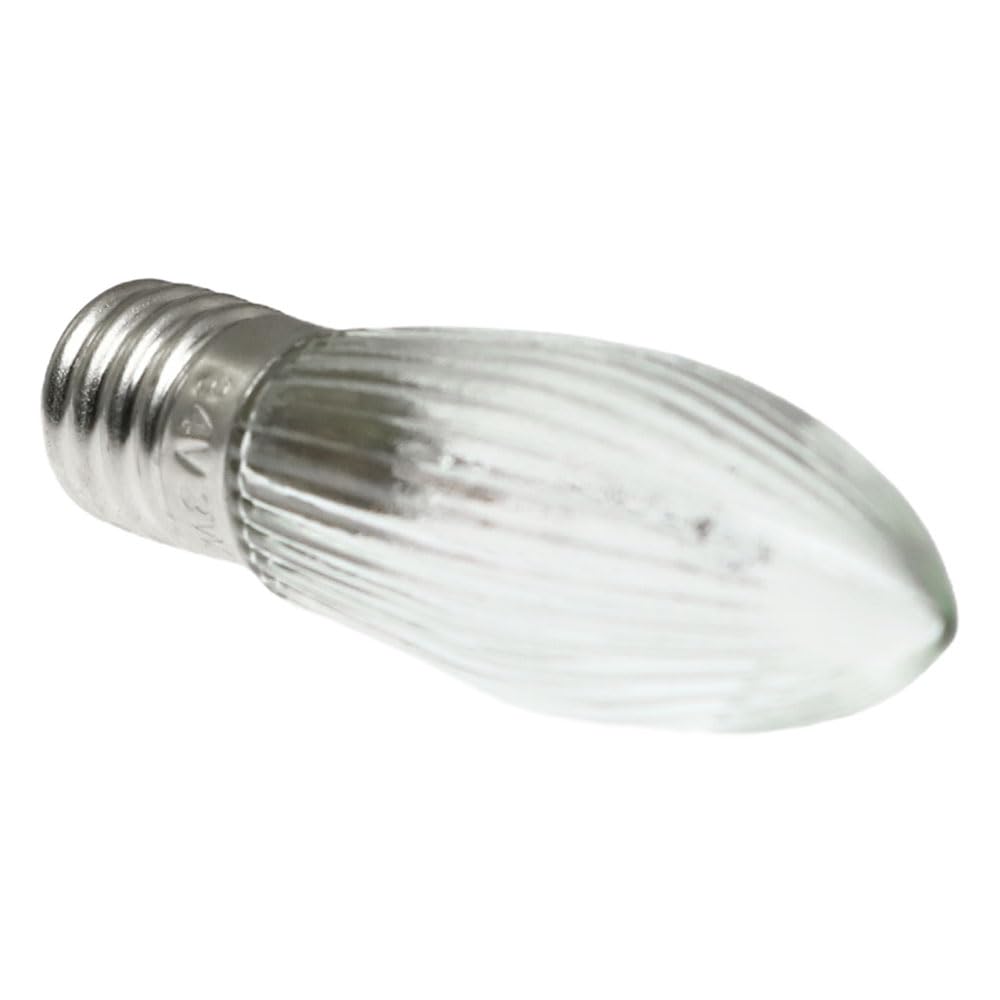 SQXBK 10PCS E10 Olive-Shaped Bulb 3W 17V 9x45MM/0.35x1.77Inch European Special Screw Base Clear Bulb