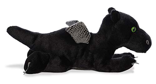 Aurora® Adorable Flopsie™ Midnight Dragon™ Stuffed Animal - Playful Ease - Timeless Companions - Black 12 Inches