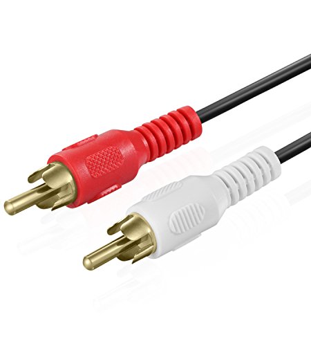 Fosmon 2-RCA Male to 2-RCA Male (6 FT), Dual 2 RCA Cable, Stereo Audio 2RCA Cord Male to Male Connector