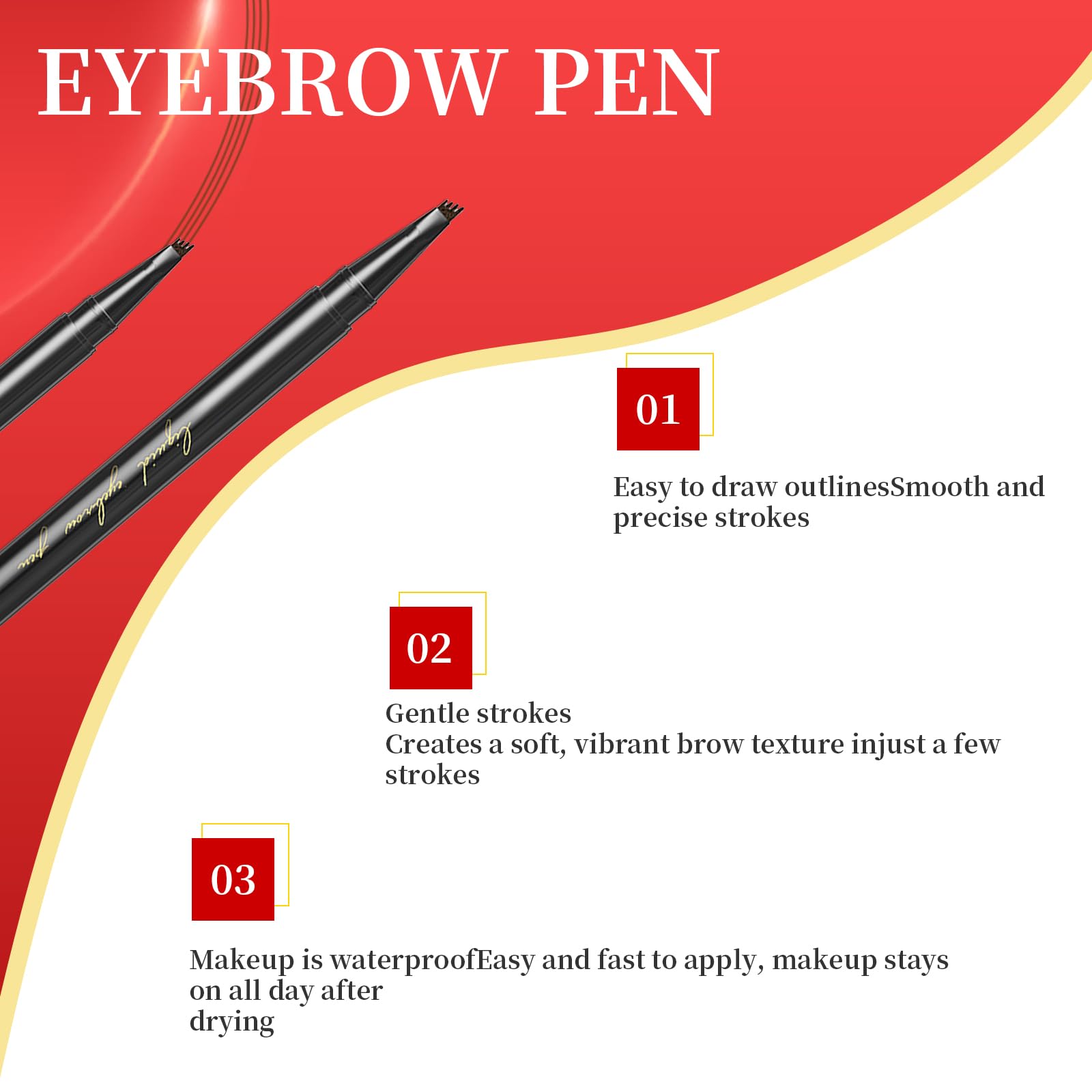 Aantnara Eyebrow Pen Eyebrow Pencils for women brown Eyebrow makeup Eyebrow Pencil Brown Eyebrow Pencil with Micro-4 Tip Long Lasting Waterproof Smudge(Brown)