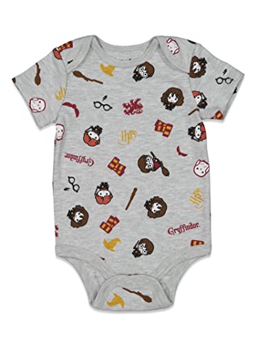 Harry Potter Infant Baby Boys 3 Pack Short Sleeve Bodysuits Multicolored 24 Months