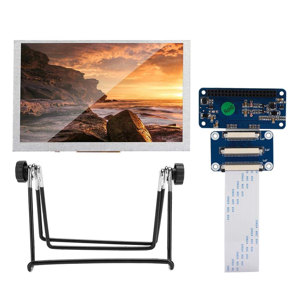 FastUU IPS Display for Raspberry Pi, 5in IPS Display Screen, Durable HD DIY 60HZ with Bracket for Raspberry Pi Series Board