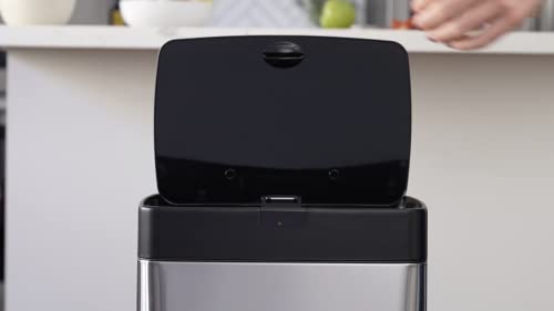 SIMPLI-MAGIC Sensor Trash Can Automatic Touchless Kitchen Garbage Bin, Stainless Steel, 13 Gallon