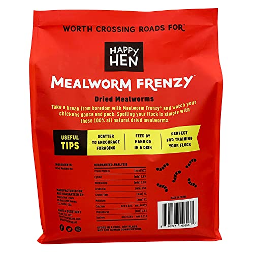 Happy Hen Treats Mealworm Frenzy Pet Treat (1 Pouch), 5 Lb