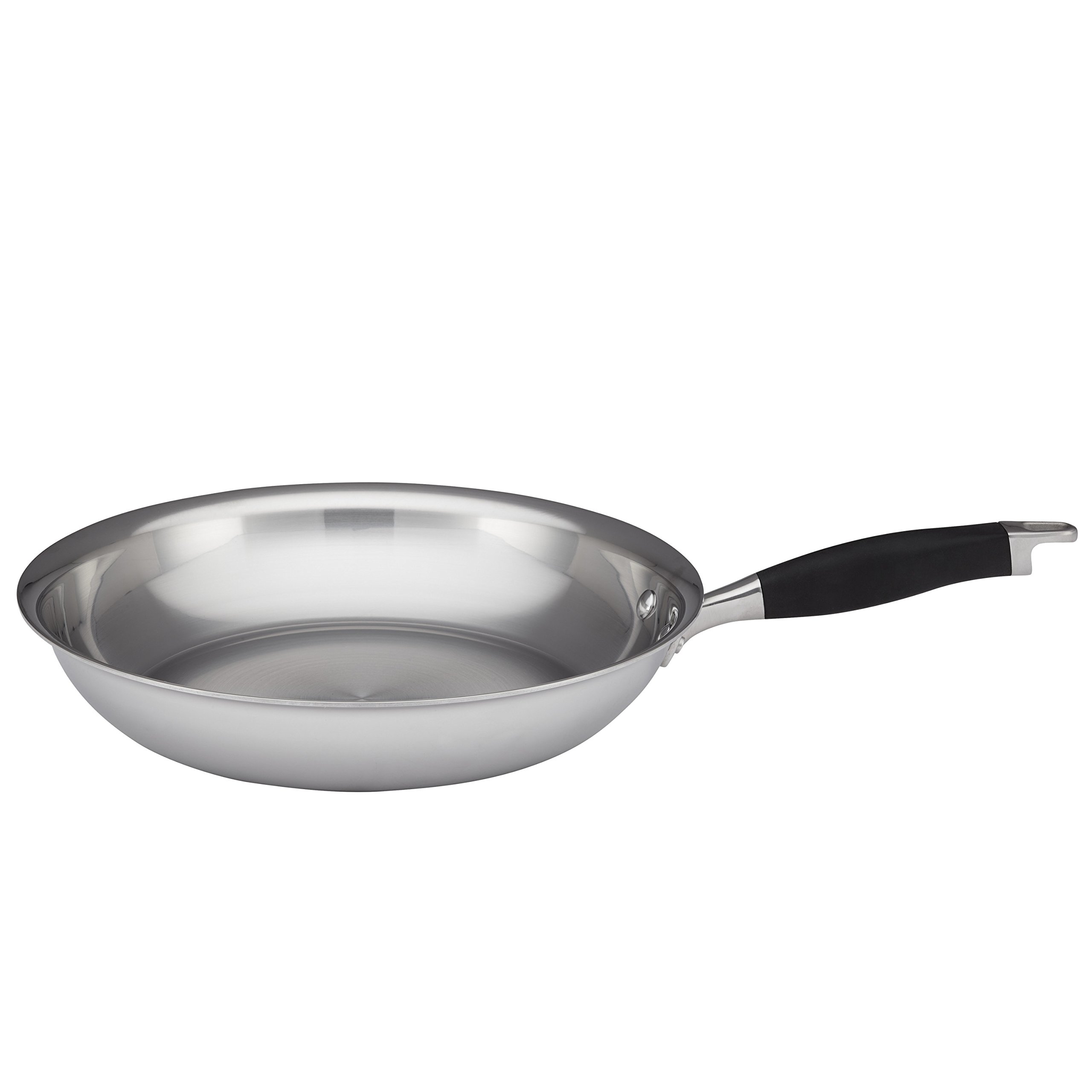 Anolon Advanced Triply Stainless Steel Frying Pan Set / Fry Pan Set / Skillet Set - 10.25 Inch and 12.75 Inch , Silver
