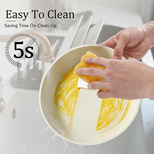 CAROTE 7pcs Pots and Pans Set, Nonstick Cookware Set Detachable Handle, Induction Kitchen Cookware Sets Non Stick with Removable Handle, RV Cookware Set, Saucepan Sets