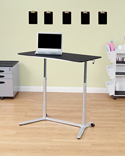 Calico Designs 51230 Sierra Height Adjustable Desk, Silver/Black 37.5 Inch