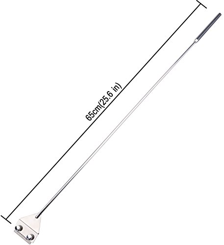 Katfort Aquariums Glass Scraper, 25.6inch/65cm Fish Tank Algae Scraper, Aquarium Scraper for Glass Tanks, Stainless Steel Cleaning Tool Kit with 10 Blades, Razor Scraper for Glass Aquarium