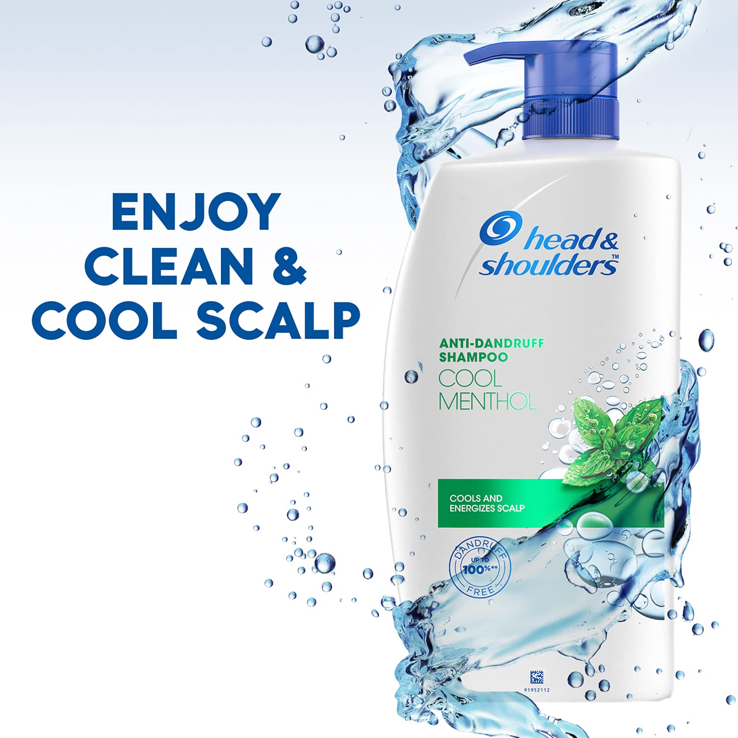 Head & Shoulders Anti-Dandruff Shampoo (Cool Menthol and Energizes Scalp) - 1L