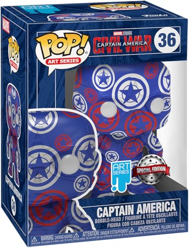 Captain america Marvel Patriotic Age (Art Series) - Pop! & Tee Men's Funko Pop! Standard M