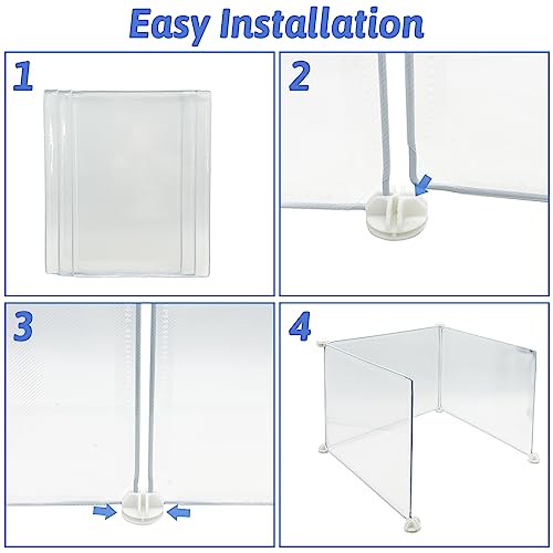 VCEPJH Small Cat Litter Box Enclosure Splash Guard L15.7×W15.7×H11.8 in DIY Pee Shields for Little Litter Box Easy to Clean(Cat Litter Pan Not Included)