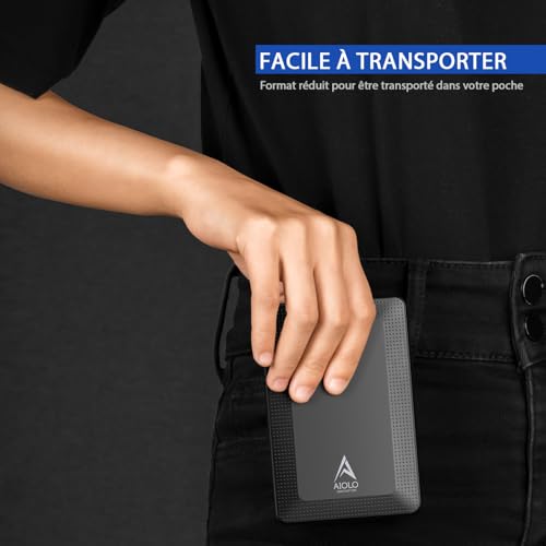 Aiolo Innovation 2T Ultra Slim Portable External Hard Drive HDD-USB 3.0 for PC, Mac, Laptop, PS4, Xbox one,Xbox 360-Super Fast Transmission