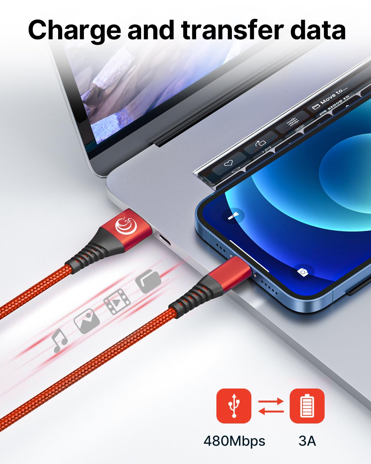 Aioneus iPhone Charger 6ft 2Pack MFi Certified Lightning Cable Fast Charging Durable Nylon Braided Phone Charger Cord Compatible with iPhone 13 Pro 12 Pro 11 Pro Xs Max Xr 8 7 Plus Se 2020 iPad