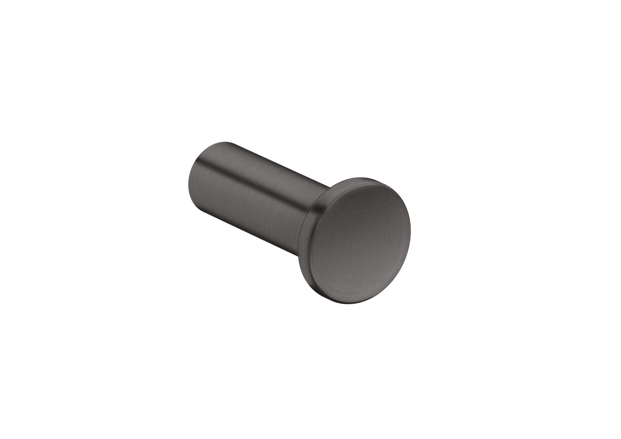 AXOR Universal Circular 3-inch Modern Small Hook in Brushed Black Chrome, 42811340