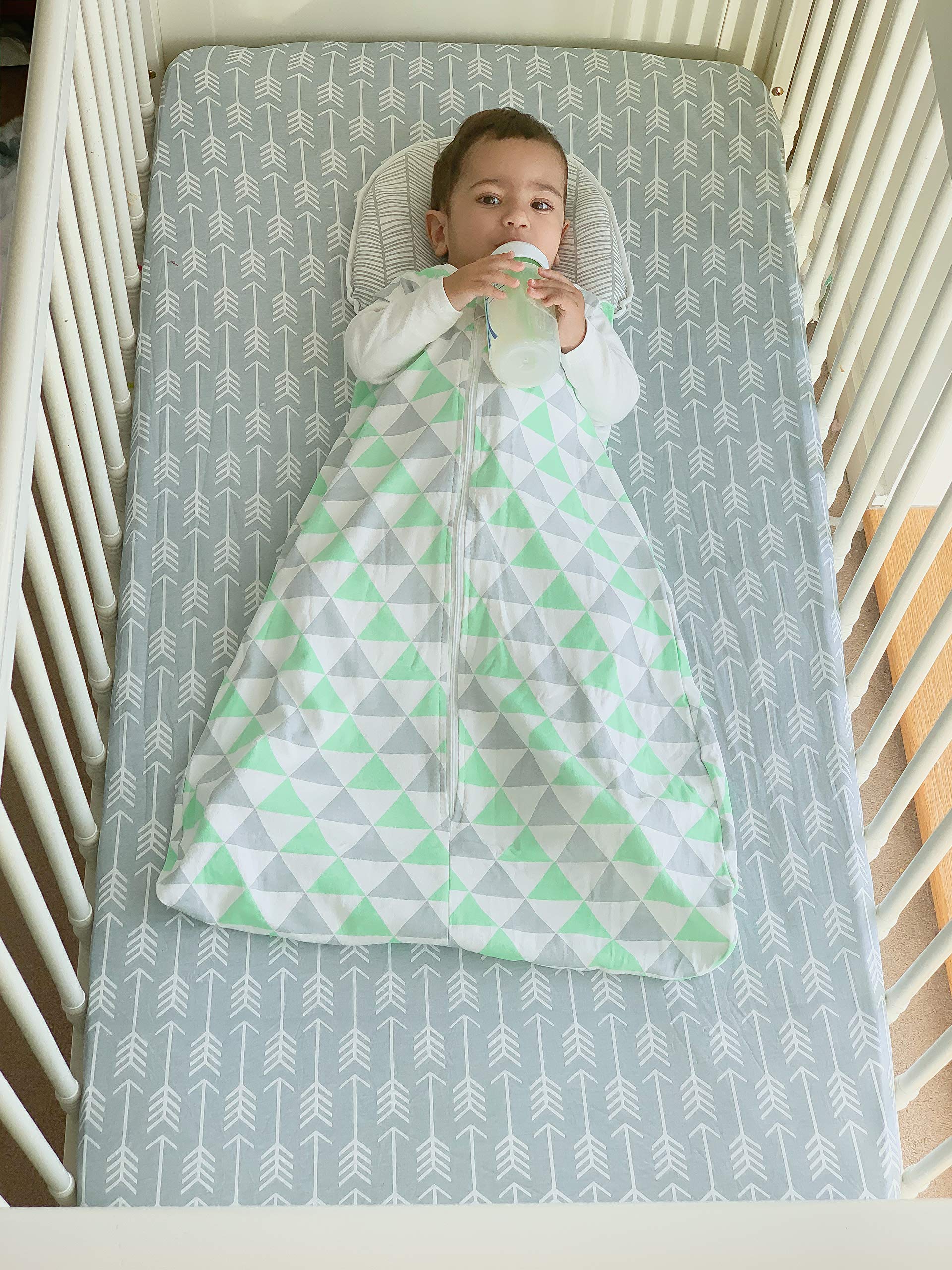 Pack n Play Sheets – Premium Pack and Play Sheets 4 Pack – 100% Super Soft Jersey Knit Cotton Playard Mattress Sheets – Portable Playpen Fitted Play Yard Mini Crib Sheet for Boy & Girl (24 x 38 x 5)