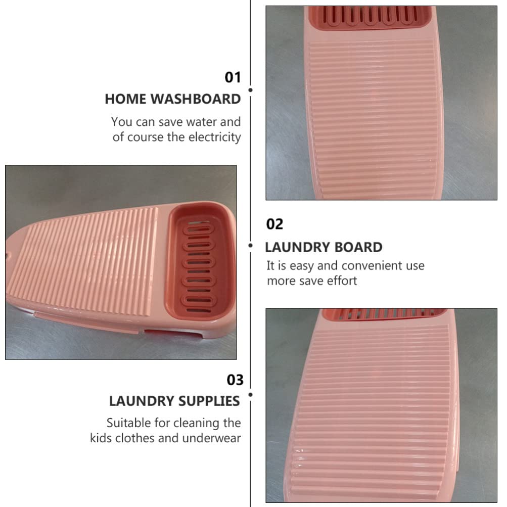 Cabilock Portable Washing Machine Plastic Washboard Hand Washing Boards Non Slip Wash Board Manual Washing Clothes Boards for Manual Laundry Cleaning Tool Laundry Washboard (Random Style)