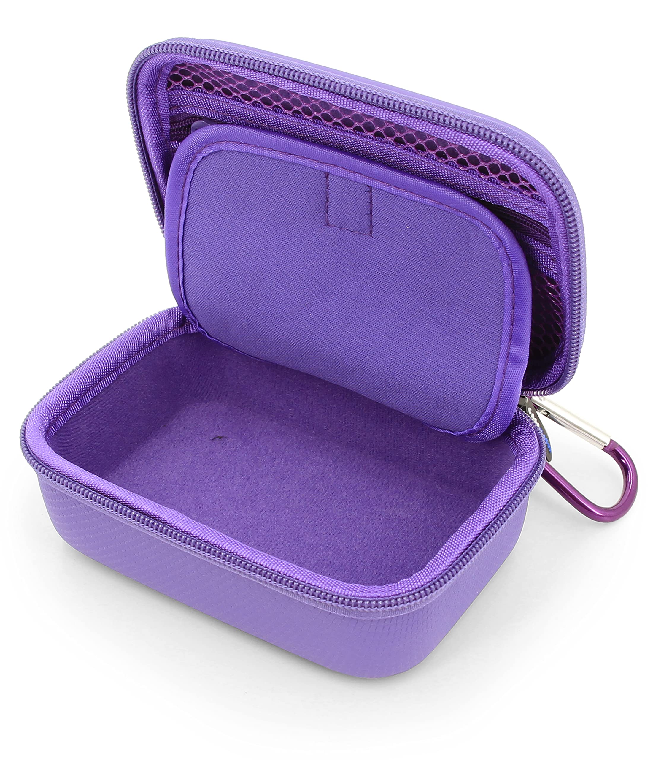 CASEMATIX Retro Handheld Game Console Case Compatible with HigoKids QS4 Portable Retro Video Game Player, Mademax RS-1 Console, E-MODS Arcade Pocket Player and More Up to 4.75", Purple Case Only